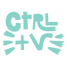 Ctrl + V PNG & SVG Design For T-Shirts