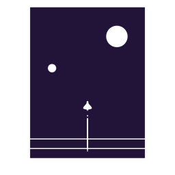 Night Sky With Two Points Of Light PNG & SVG Design For T-Shirts