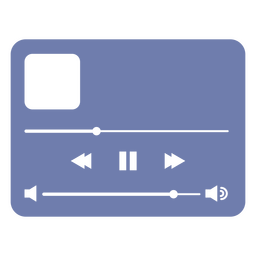 Diseño PNG Y SVG De Reproductor De Audio Con Botones De Reproducción Y ...