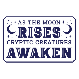 As The Moon Rises Cryptic Creatures Awaken PNG & SVG Design For T-Shirts
