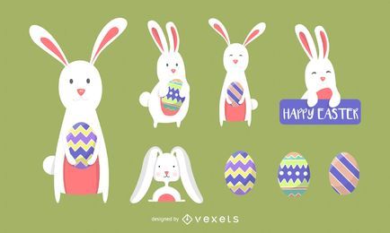 Easter Bunny Vector Icons Vector Download
