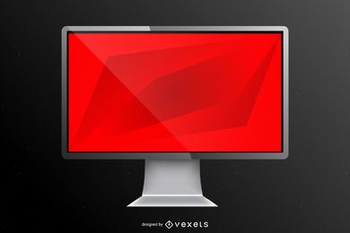 Dark Design With Monitor Vector Download