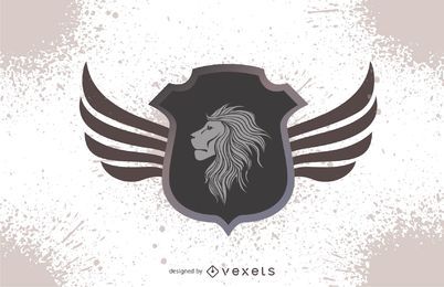 Lion Head Crest Design Vector Download