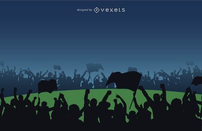 Descarga Vector De Vector Libre Multitud De Fans