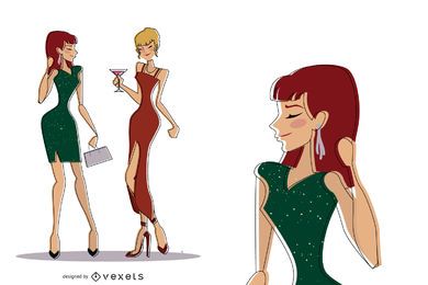 Cocktail Chic Vector Graphics Vector Download