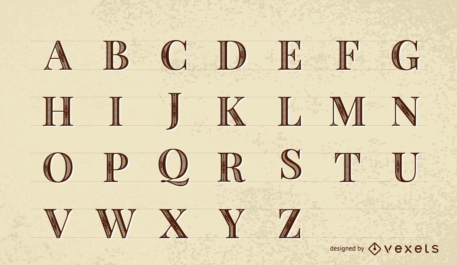 Fuente de Vector: Roman Print - Descargar vector