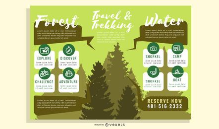 Brochure Template With Nature Objects Vector Download