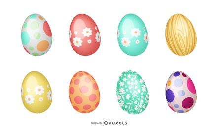 Colorful Easter Egg Pack Vector Download
