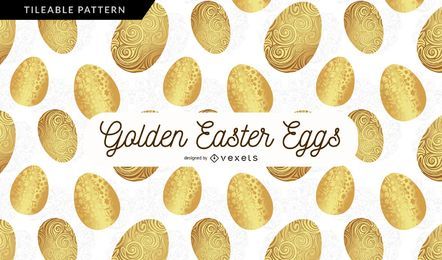 Golden Egg Pattern Background Vector Download