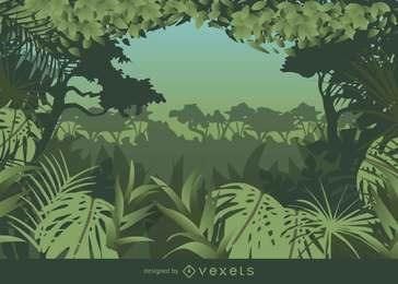 Diseño De Fondo De La Selva - Descargar Vector