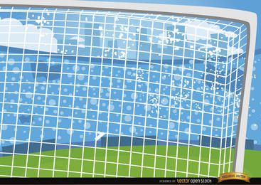 Football Goalposts Cartoon Background Vector Download