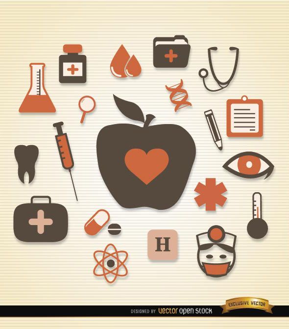 Iconos de salud médica paquete - Descargar vector