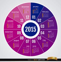 Runder Kalender 2015 - Vektor Download