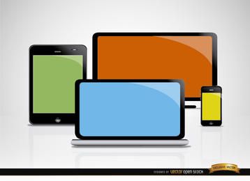 Computer Mobile Screens Vector Download