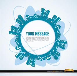 City Around Message Circle Vector Download