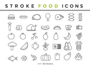 Food Icon Pack Outline Vector Download