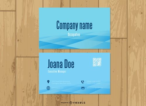 QR Code Business Card Template Vector Download