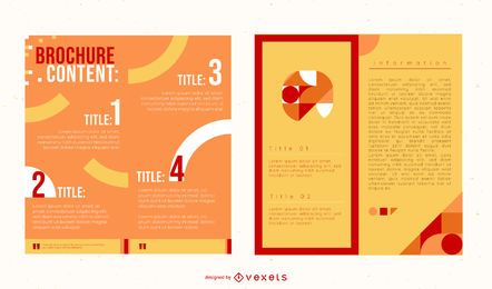 Colorful Two Folds Brochure Pack Vector Download