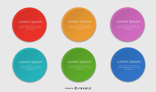 Multicolored Rounded Text Boxes Vector Download