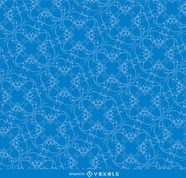 Swirls Tangle Blue Pattern Vector Download