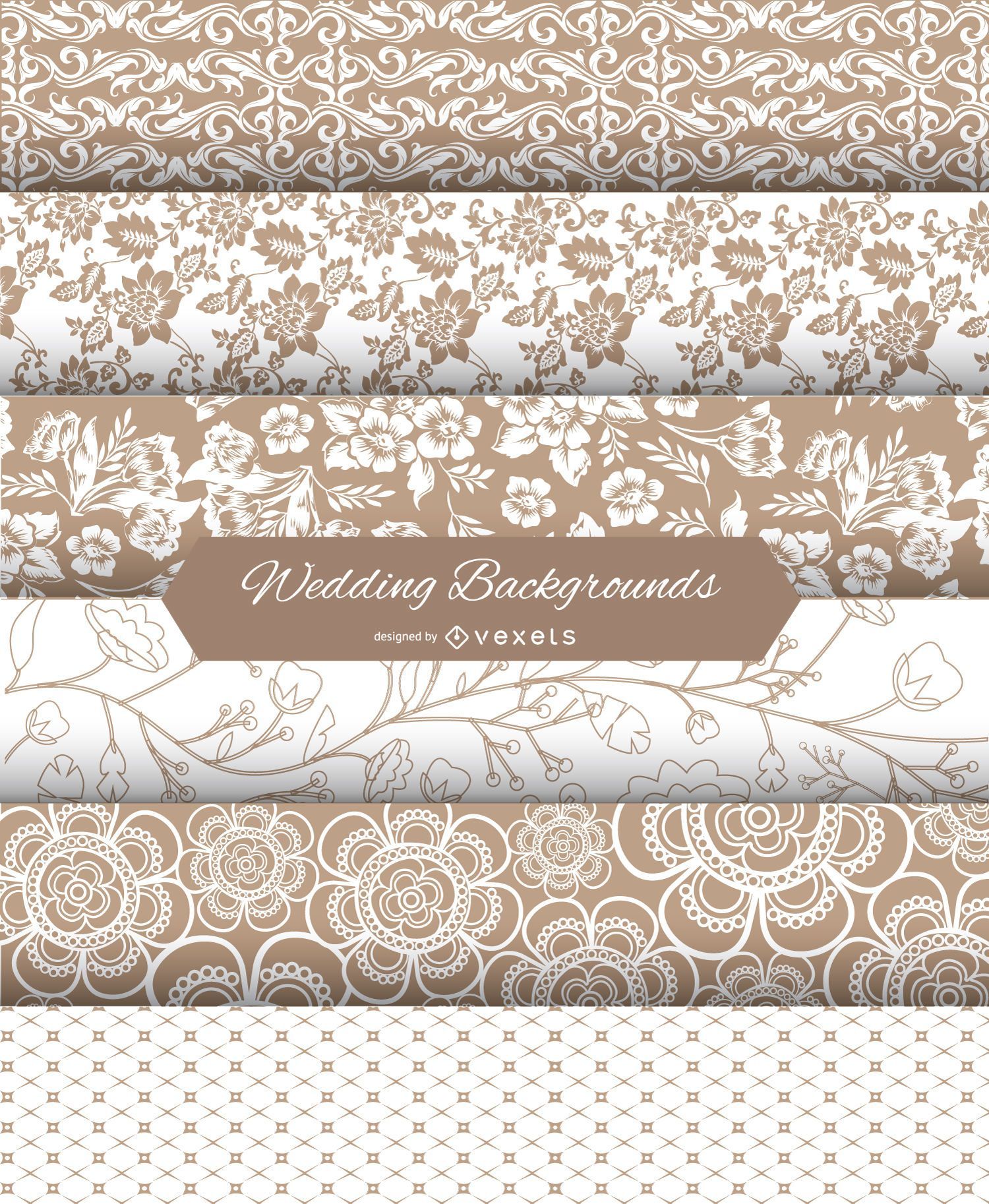 Fondos de boda Set - Descargar vector