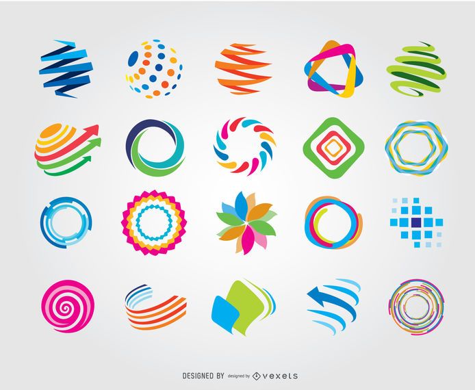 Creative Circle Globe Bunte Logos - Vektor Download