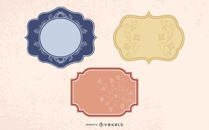 Decorative Vintage Label Set Vector Download