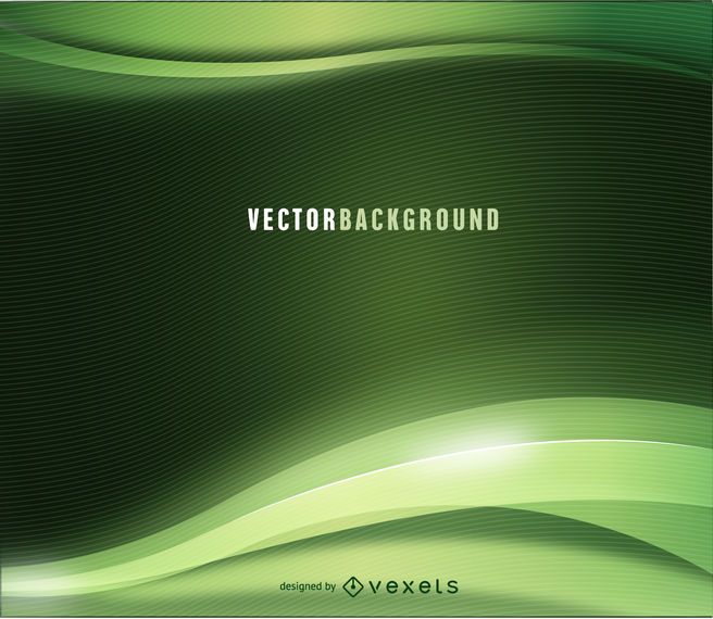 Fondo Ondulado Abstracto Verde Descargar Vector