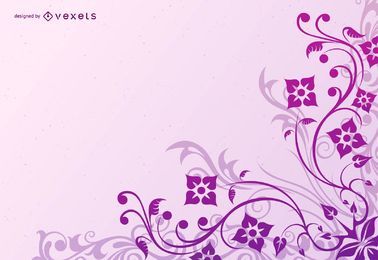 Violet Swirling Corner Decoration Vector Download