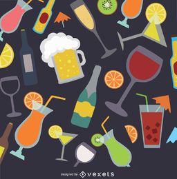 Drinks Background Vector Download