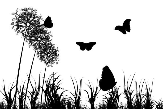 Spring vector silhouette - Vector download