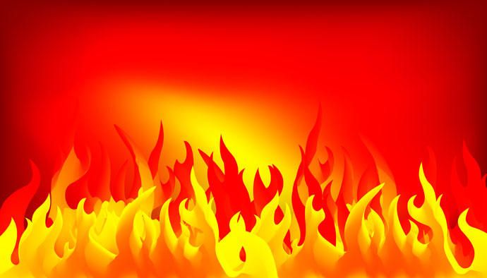 Abstract fire background design with illustration - Vector download