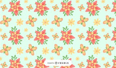 Little Flowers Background Vector Download