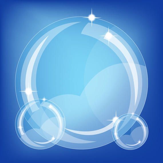 Fondo azul con burbujas - Descargar vector