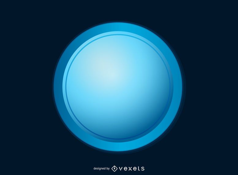 Blue Glossy Button - Vector Download