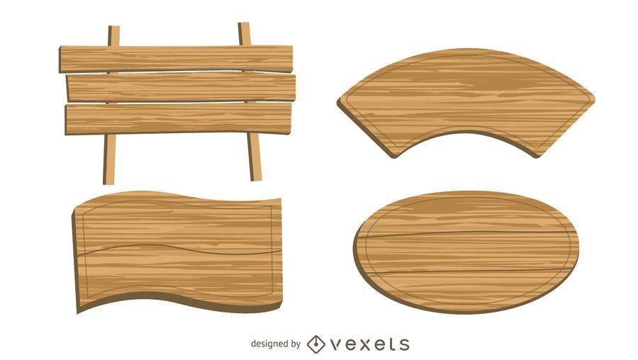 Wood Banners - Vector Download