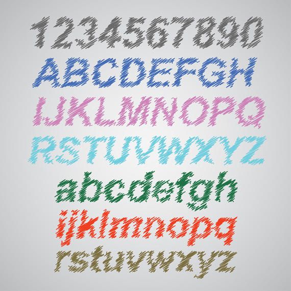 Scribble Font - Vector download