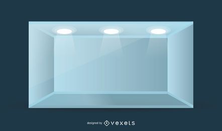Glass Showcase Gallery Vector Download