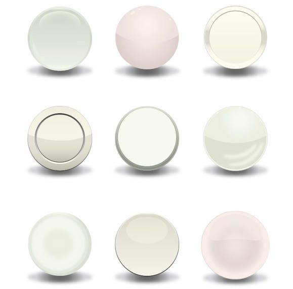 White Vector Buttons - Vector download