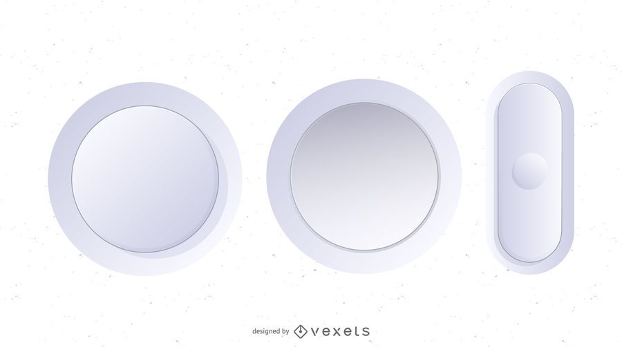 White Vector Buttons - Vector Download