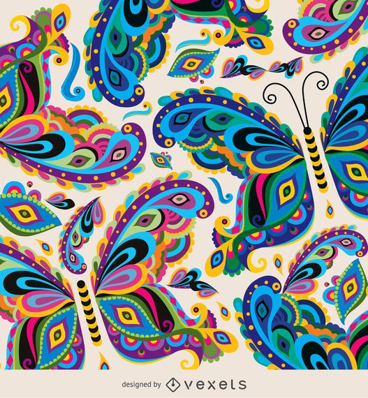 Colorful Butterfly Pattern - Descargar vector Colorful Butterfly Pattern - Descargar vector