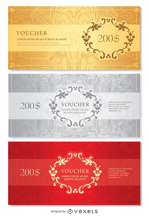 Voucher Template Vector Download
