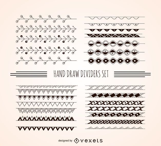 Hand Drawn Dividers Set - Vector Download