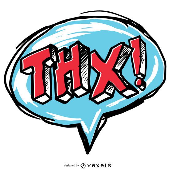 Thank You THX Speech Bubble - Vector Download