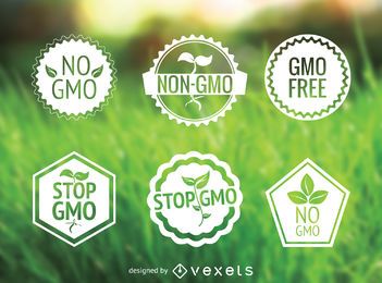 No GMO Label Set Vector Download