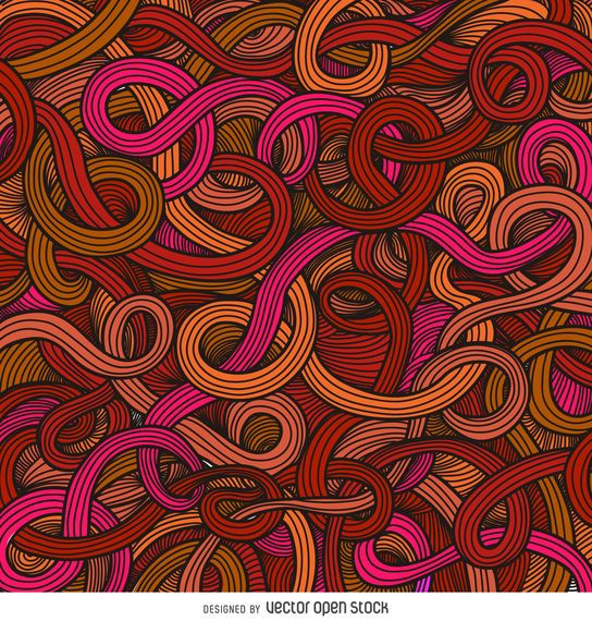 Ornamental Curly Swirls Pattern - Vector Download