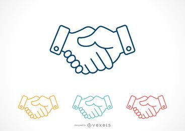 Handshake Icon Set Vector Download