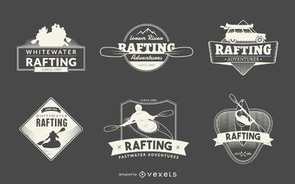 Rafting Logo Badge Collection Vector Download