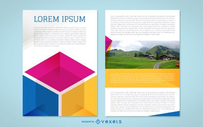 Colorful Flyer Template Vector Download