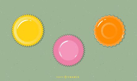 Shiny Buttons Design Vector Download
